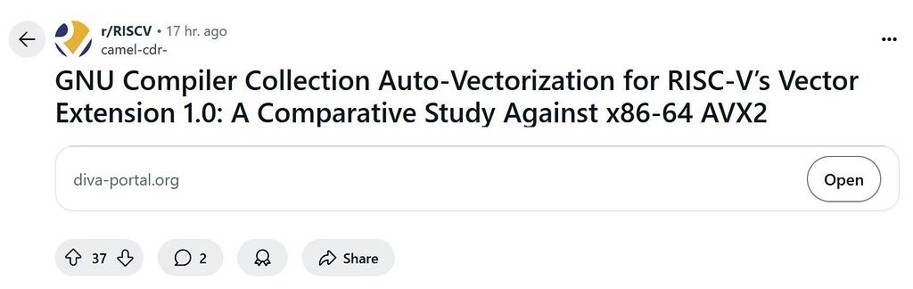 【转载】GNU Compiler Collection Auto-Vectorization for RISC-V’s Vector Extension 1.0: A Comparative ...